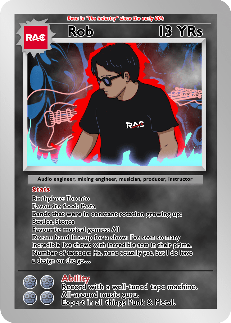 Les Vedettes de RAC : Entrevue avec Rob Sanzo – Recording Arts Canada